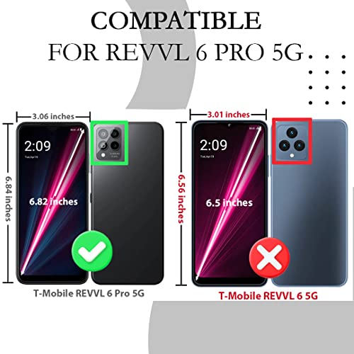 HRWireless Compatible for Revvl 6X Pro 5G, Revvl 6 Pro 5G Phone Case (Pro Version Quad Camera) Ultimate [Shockproof] Heavy Duty (Magnetic Mount Friendly) Premium Dual-Layer Cover for Protection