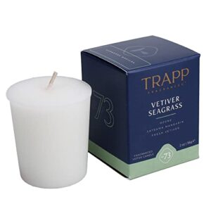 Trapp Signature Home Collection Coastal Sunrise Set 2oz Votive Scented Candle, Set of 4, Includes - No. 72 Amalfi Citron, No. 73 Vetiver Seagrass, No. 25 Lavender de Provence, and No. 20 Water