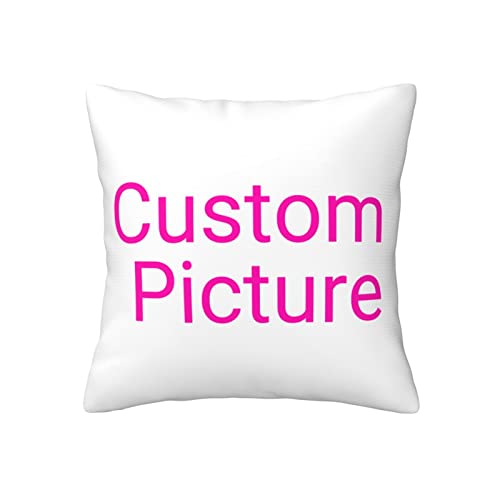 Custom Pillow, Photo Pillows - Design Throw Pillow with Photo Text, Custom Pet Pillow, Personalized Memorial Gift for Birthday, Wedding Keepsake, Home Office Decoration 12''X12'', Black