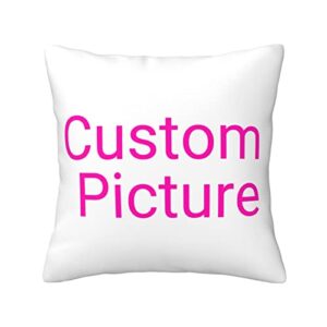 custom pillow, photo pillows - design throw pillow with photo text, custom pet pillow, personalized memorial gift for birthday, wedding keepsake, home office decoration 12''x12'', black