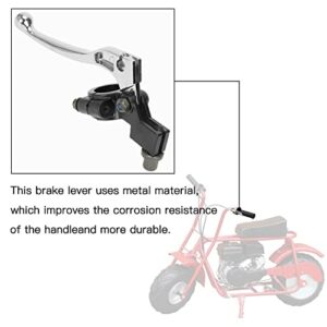 YOXUFA 7/8" 22mm Left Brake Clutch Handle Lever 155cm Cable with Brake Pads for Coleman CT100U CC100X Baja Doodle Bug DB30 98cc 100cc 3hp Motovox MBX10 MBX11 Monster Moto Powersport Mini Bike Parts