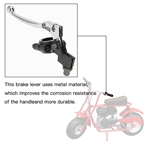 YOXUFA 7/8" 22mm Left Brake Clutch Handle Lever 155cm Cable with Brake Pads for Coleman CT100U CC100X Baja Doodle Bug DB30 98cc 100cc 3hp Motovox MBX10 MBX11 Monster Moto Powersport Mini Bike Parts