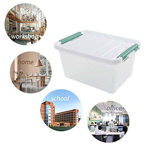 Innouse 6 Pack Plastic Latch Storage Box, 20 Qt Storage Container with Lid