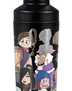 Avatar The Last Airbender OFFICIAL Avatar Group Chibi 18 oz Insulated Water Bottle, Leak Resistant, Vacuum Insulated Stainless Steel with 2-in-1 Loop Cap