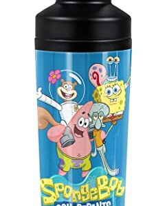 Spongebob OFFICIAL Spongebob Group Shot 18 oz Insulated Water Bottle, Leak Resistant, Vacuum Insulated Stainless Steel with 2-in-1 Loop Cap