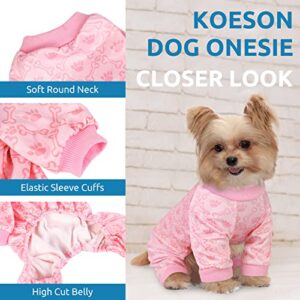 KOESON Soft Dog Pajamas, Breathable Dog Onesie Cute Puppy Jumpsuits for Hair Shedding Cover, Lightweight Doggie Pjs Shirt Warm Pet Jammies Clothes for Dogs & Cats, Fashion & Comfy