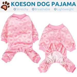 KOESON Soft Dog Pajamas, Breathable Dog Onesie Cute Puppy Jumpsuits for Hair Shedding Cover, Lightweight Doggie Pjs Shirt Warm Pet Jammies Clothes for Dogs & Cats, Fashion & Comfy