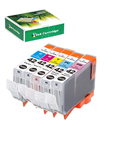 NEXTPAGE CLI42 Ink cartridges Replacement for Canon Pixma Pro-100 Pro-100S Printer (Cyan, Magenta, Yellow, Photo Cyan, Photo Magenta 5 Pack)