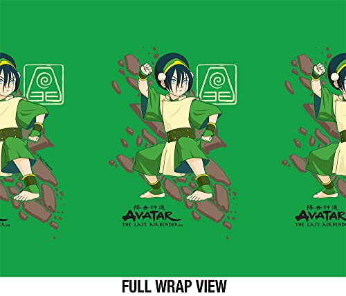 Avatar The Last Airbender OFFICIAL Toph Rock Slide 24 oz Insulated Canteen Water Bottle, Leak Resistant, Vacuum Insulated Stainless Steel with Loop Cap