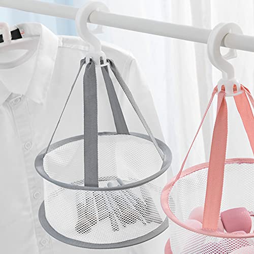 3pcs Hanging Mesh Basket, Dryer Mini Ventilated Windproof Drying Rack for Makeup Brushes Tools