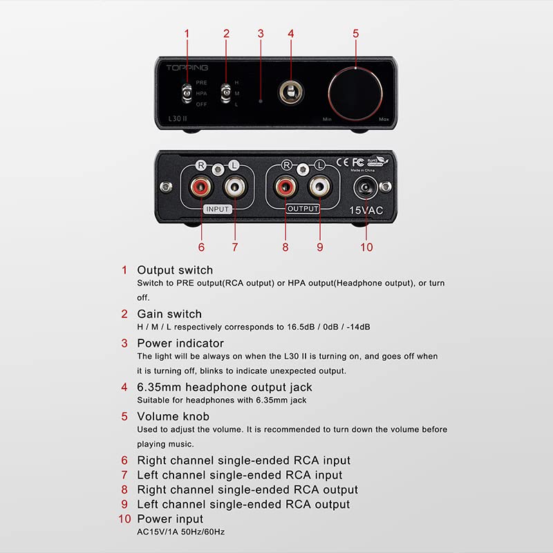 Topping L30 II NFCA Headphone Amplifier Hi-Res Audio 560mW×2 L30II AMP (Silver)