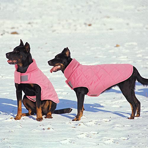 IDOMIK Dog Winter Coat Cold Weather Jacket, Pet Thick Fleece Lining Vest Reversible Warm Clothes, Windproof Snowproof Padded Sweater Outfit Apparel,Adjustable Cozy Snowsuit For Small Medium Large Dogs