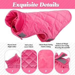 IDOMIK Dog Winter Coat Cold Weather Jacket, Pet Thick Fleece Lining Vest Reversible Warm Clothes, Windproof Snowproof Padded Sweater Outfit Apparel,Adjustable Cozy Snowsuit For Small Medium Large Dogs