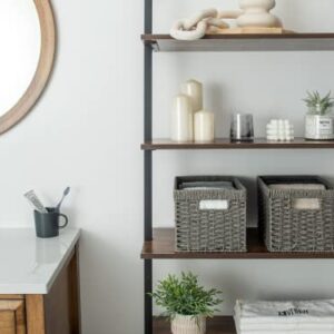 StorageWorks Storage Baskets, Rectangular Wicker Baskets with Built-in Handles, Decorative Storage Boxes