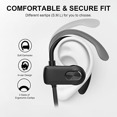 JUSTRVN Wired Earphone, in-Ear Headphone with Ear-Hook&Noise Isolation Earbuds with Microphone & Custom-Fit Ear Tips, 3.5mm Jack headsets Compatible with Smartphone/iPad/Desk Laptop