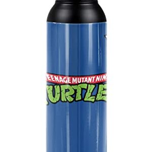 Teenage Mutant Ninja Turtles TMNT OFFICIAL Leo And Logo 24 oz Insulated Canteen Water Bottle, Leak Resistant, Vacuum Insulated Stainless Steel with Loop Cap