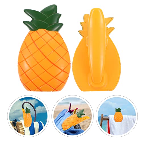 Cabilock 1Pcs Cute Beach Beach Chair Towel Clip Beach Chair Clips for Towel Windproof Beach Towel Holder Towel Clips, Pineapple