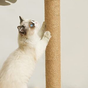 15 Inch Cat Scratching Posts Jute Rope Replacement Refill Posts Cat Scratching Stump Heightening Parts Refill with M8 Screws for Cat Tree Tower Furniture Refurbishment Indoor or Wall, 4pcs