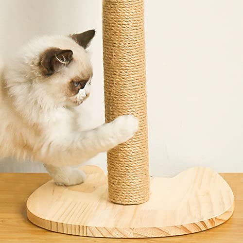 15 Inch Cat Scratching Posts Jute Rope Replacement Refill Posts Cat Scratching Stump Heightening Parts Refill with M8 Screws for Cat Tree Tower Furniture Refurbishment Indoor or Wall, 4pcs