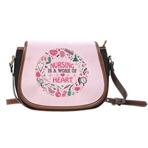 nurse heart saddle bag nursing is a work of heart saddle bag