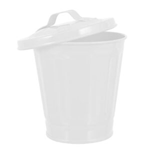 ultechnovo garbage container bin tabletop trash can with lid desktop plastic garbage bin pen pencil holder maker organizer cup makeup brush storage small flower pot planter small waste basket