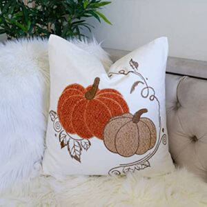 Homey COZY Harvest Thanksgiving Throw Pillow Pumpkin, 20"x20", Spice