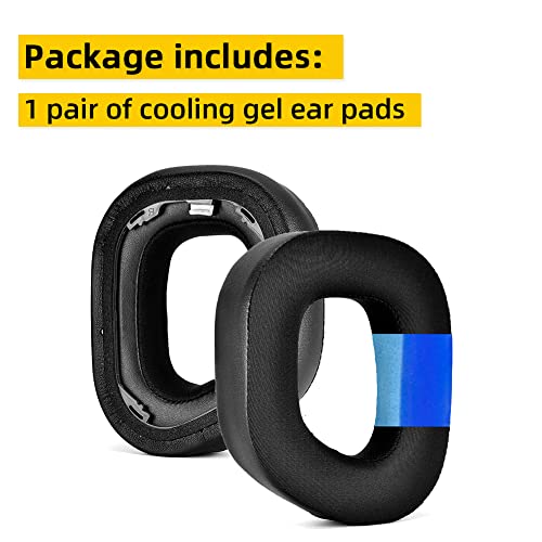 Rummyluck HS80 RGB Ear Cushions Cooling Gel Earpads for Corsair HS80 RGB Gaming Headset, Black Protein Leather & Memory Foam Replacement Ear Pads Cups Ear Muffs Covers