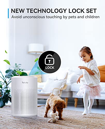 Air Purifier for Bedroom, H13 True HEPA Air Purifier for Home Large Room Up to 1722ft², with Night Light, 4 Timer, Light, Child Lock for Allergies Pets Dust Smoke Pollen Dander Hair Smell and Dog Odor