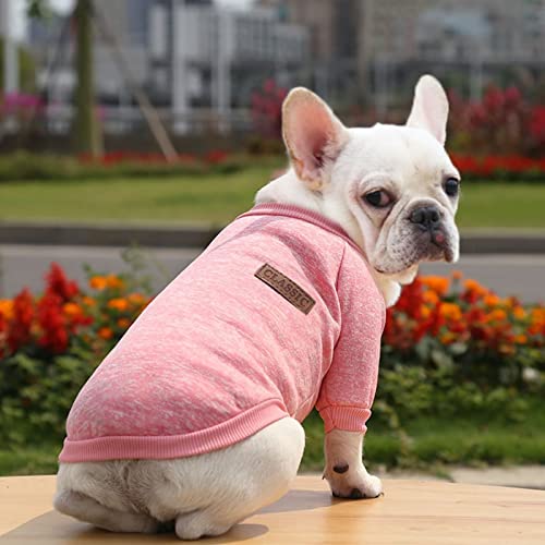 Pet Dog Sweater for Small Medium Dogs Boy Girl Puppy Warm Clothes Winter Pink M