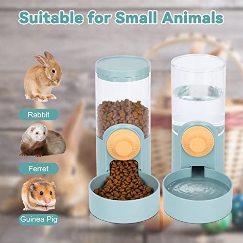 YUEPET Rabbit Food Water Dispenser, 35 OZ Large Capacity Bunny Feeder Hanging Suitable for Rabbits Ferrets Guinea Pigs Small Animals