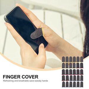 Hemobllo Accessories Finger Sleeve Gaming Finger Sleeve Touchscreen Sleeve: 30pcs Anti- Sweat Breathable Finger Cover for Mobile Phone Games Thumb Sleeves Finger Sleeves