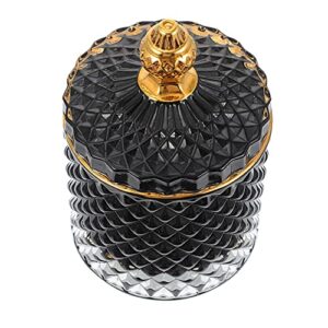 homoyoyo jewelry box crystal diamond faceted jar with lid glass apothecary jars holder home decorative storage container bathroom canisters vanity organizer for decoration wedding candy storage box