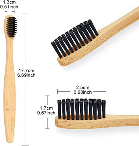 Kids Bamboo Toothbrushes (4 Pack) | BPA Free Color Safe Bristles | Bamboo Charcoal Toothbrushes | Biodegradable & Eco Friendly Toddler Tooth Brush, 4.0 Count