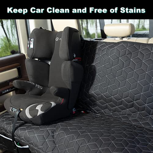 Meginc Dog Car Seat Covers for Back Seat, Waterproof Pet Bench Seat Cover for Truck Chevrolet Silverado/Ram/Ford F-Series/GMC Sierra 600D Heavy Duty Scratch Proof Nonslip Truck Seat Covers for Dogs