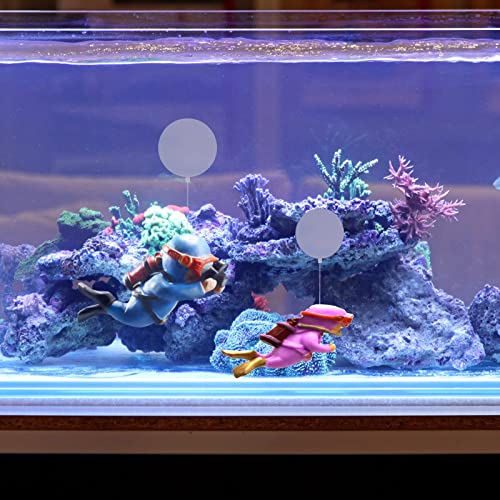 3 Pack Fish Tank Decorations,Cartoon Little Diver Aquarium Decoration Fish Tank Aquarium Diver Ornament Floating Aquarium Accessories