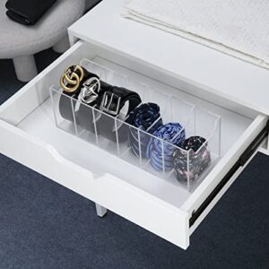 Belt Organizer, Acrylic Belt Case Storage Holder and DisplayBelt Organizer, Acrylic Belt Case Storage Holder and Display, 6 Compartments Display Case for The Closet