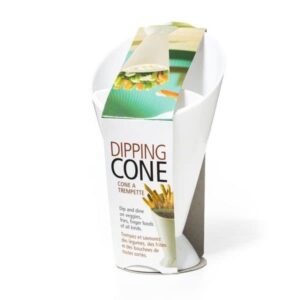 ebiz 1 cone 2 in 1 potato chip cone with sauce chip dish