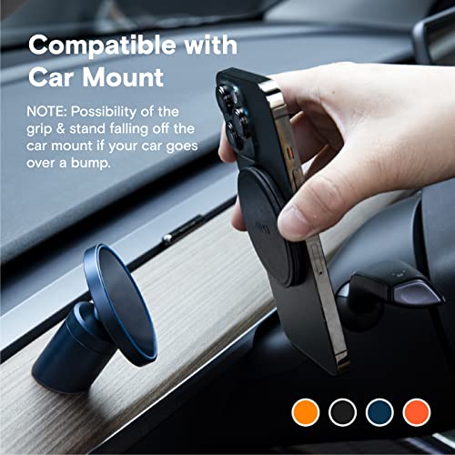 MOFT Universally Compatible Magnetic Phone Grip Stand, 360° Rotation Adjustable Angles, Pocket-Friendly for Andriod, iPhone and All Smartphones,Orange