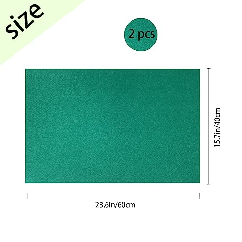 MUYG 2 Pcs Reptile Carpet Mat,Reptile Terrarium Carpet Substrate Floor Bearded Dragon Tank Liner Mats Supplies Soft Pet Habitat Bedding for Gecko Leopard Gecko Tortoise Snake 23.6" x 15.7"(Green)