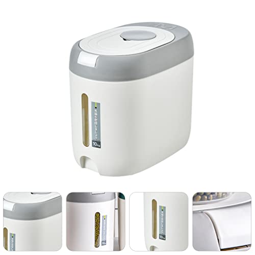 Tofficu Rice Container Flour Dispenser 10KG Grain Rice Storage Bin Flour Storage Container Storage Box Plastic Sugar Storage Container Pet Food Storage Boxes Rice Container Flour Container