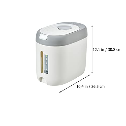 Tofficu Rice Container Flour Dispenser 10KG Grain Rice Storage Bin Flour Storage Container Storage Box Plastic Sugar Storage Container Pet Food Storage Boxes Rice Container Flour Container