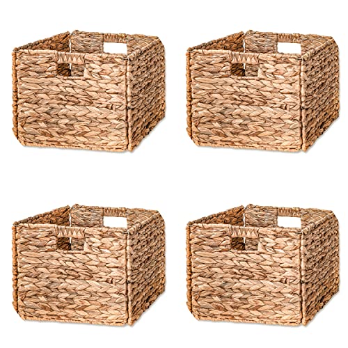 12.7" Foldable Storage Basket with Iron Wire Frame By Trademark Innovations (Set of 4)