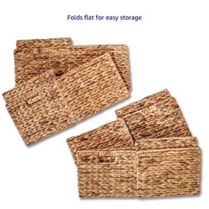 12.7" Foldable Storage Basket with Iron Wire Frame By Trademark Innovations (Set of 4)