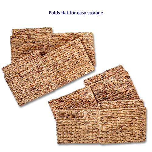 12.7" Foldable Storage Basket with Iron Wire Frame By Trademark Innovations (Set of 4)