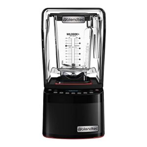 blendtec stealth x 885 - brushless commercial-grade blender with sound enclosure - wildside + and fourside jar with soft lid - black