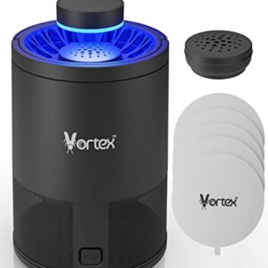 Vortex Indoor Insect Trap - Catcher & Killer for Fruit Flies, Gnat, Mosquito, Moth - UV Light Non Zapper Suction Glue Board - Bug Light Fruit Fly Trap