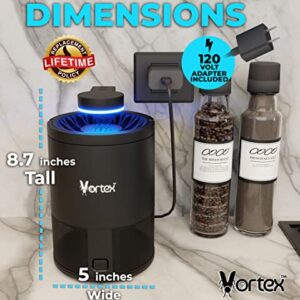 Vortex Indoor Insect Trap - Catcher & Killer for Fruit Flies, Gnat, Mosquito, Moth - UV Light Non Zapper Suction Glue Board - Bug Light Fruit Fly Trap