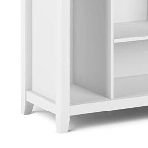 SIMPLIHOME Amherst SOLID WOOD 44 inch Wide Transitional Multi Cube Bookcase and Storage Unit, Rectangle in White