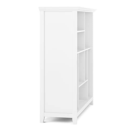 SIMPLIHOME Amherst SOLID WOOD 44 inch Wide Transitional Multi Cube Bookcase and Storage Unit, Rectangle in White