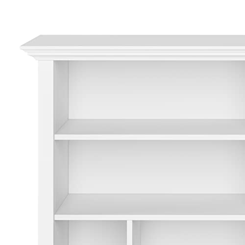 SIMPLIHOME Amherst SOLID WOOD 44 inch Wide Transitional Multi Cube Bookcase and Storage Unit, Rectangle in White